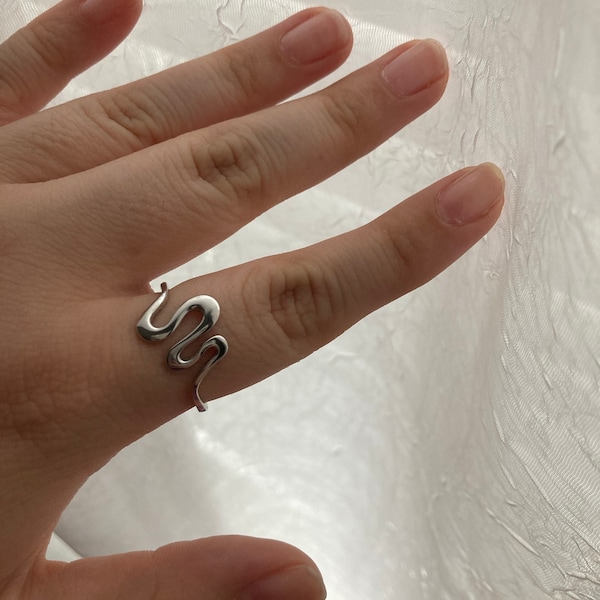Sterling Silver Wavy Ring - Dainty Wave 925 Rings for Women - Funky ...