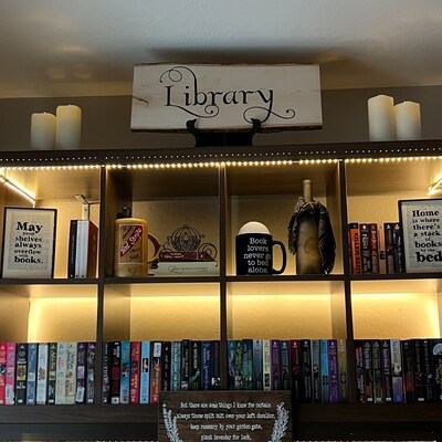 Library Vinyl Decal Sticker Bathroom Door Sign Reading - Etsy