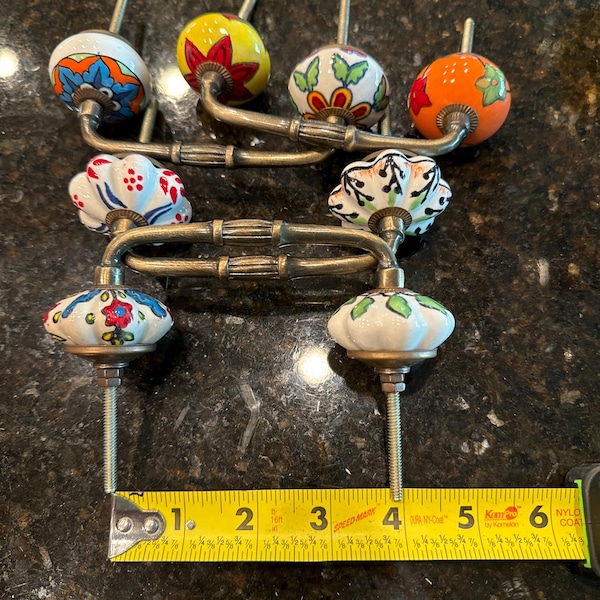 Blue Design Ceramic Cabinet Wardrobe Drawer Pull sold in Sets - Etsy