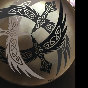 TRIPLE RAVEN SPIRAL. Deep Toned Hoop Drum Native | Etsy