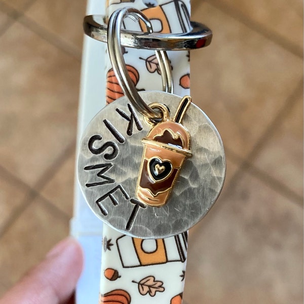 Coffee Dog Tag - Dog Tags for Dogs - Hand Stamped Dog Tag ...