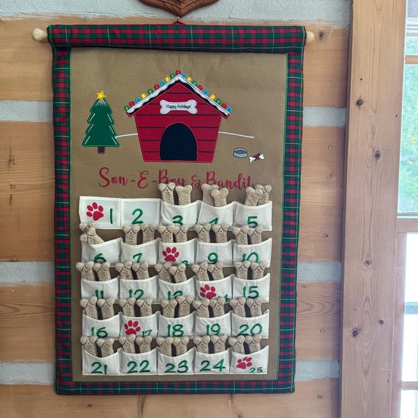 Personalized Dog Advent Calendar - Pet Christmas Countdown for Family ...