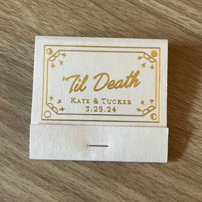 Custom Matchbooks 'til Death Matchbook Wedding Favor, Wedding Matches ...