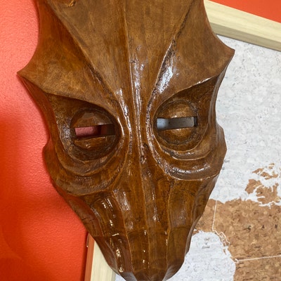 Ahzidal Mask Hand Carved in Wood - Etsy
