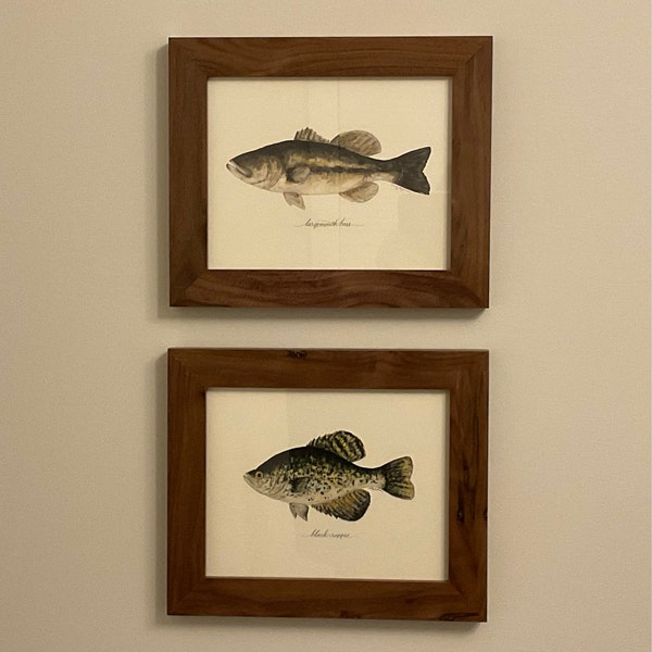 Solid Natural WALNUT Wood Picture Frame 1.5" Wide Style Choose Your ...