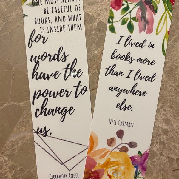 The Hate U Give Angie Thomas Quote Floral Watercolor Bookmark - Etsy