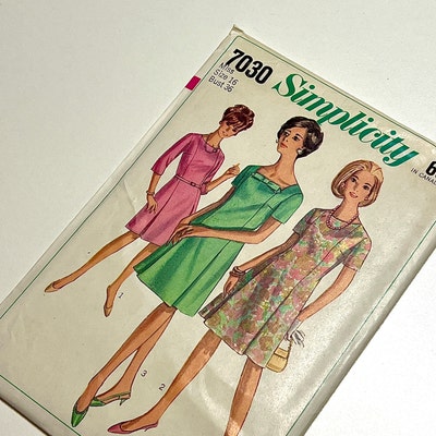 Simplicity 7150 UNCUT Vintage Sewing Pattern for Maternity Dress Bust ...