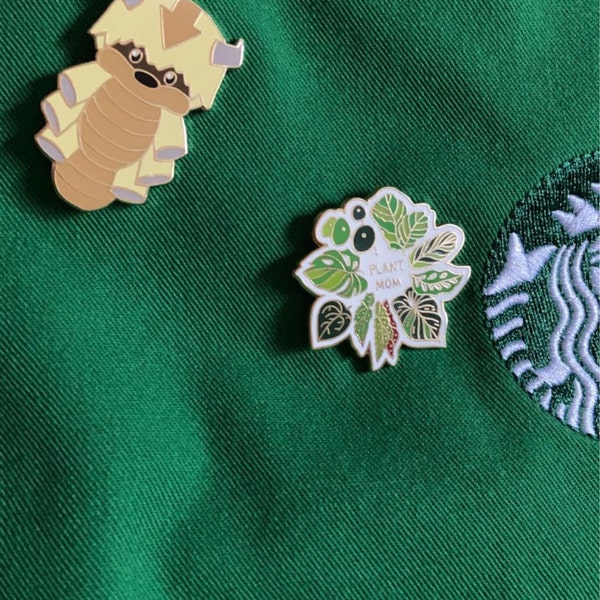 Plant Mom Hard Enamel Pin|| Plant Lady Pin || Plant Lover Pin || House ...