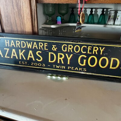 Hardware & Grocery Personalized Dry Goods Wood Sign Rustic Hand Made ...