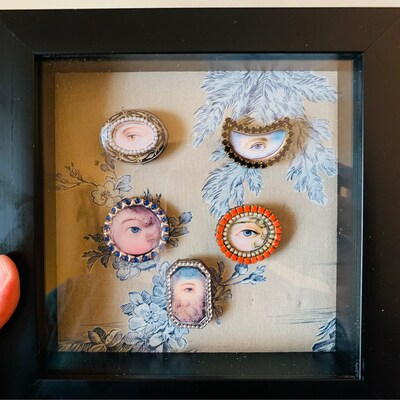 Black Gargoyles Necklace Black Filigree Chain Faceted Deep Red - Etsy