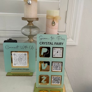 Wood Social Media Sign ENGRAVED/ Single or Double QR Code Sign - Etsy