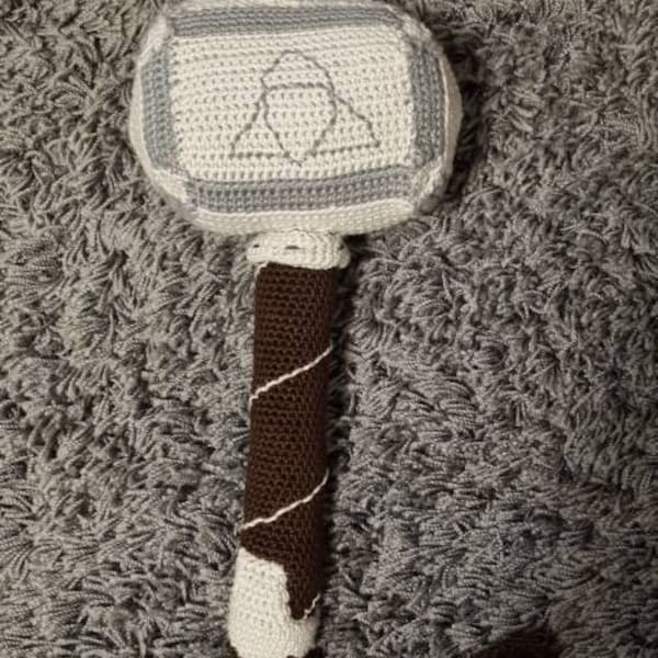 PATTERN: Crochet Hammer of Thor (PDF File), Amigurumi Tutorial Hammer ...