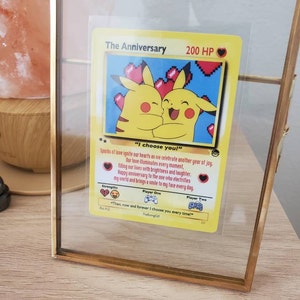 Pikachu Anniversary Pokemon Card Gift for Him or Her, Wedding, Birthday ...