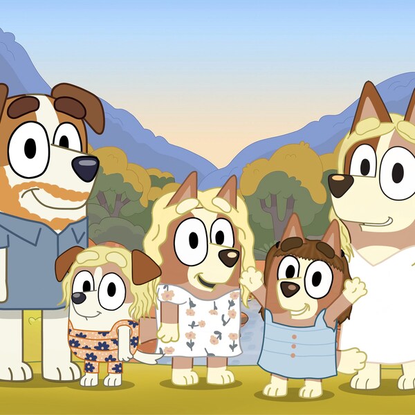 Custom Personalised Bluey Style Family Portraits - High Quality Digital ...