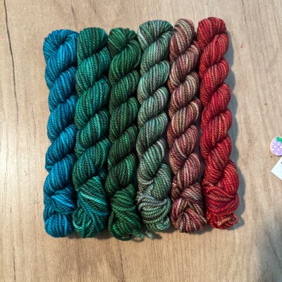 Ready to Ship Gradient Mini Skein Sets lace & Fingering Wt. Hand Dyed ...