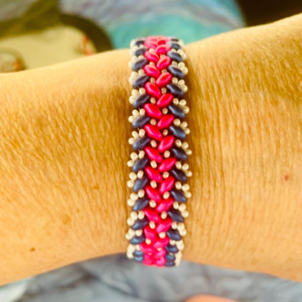 Multi Color Super Duo Bracelet Tutorial - Etsy