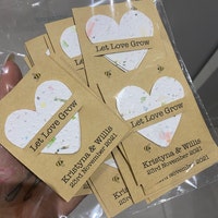 Eco-friendly Hand Crafted Seeded Paper Heart Wedding Favours ...