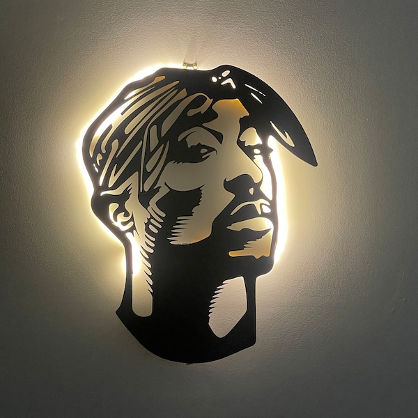 Tupac Wood Wall Art, Wood Wall Decor, Tupac Poster, Livingroom Wall Art ...