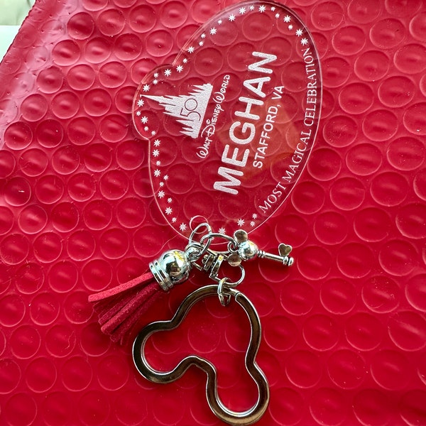 Walt Disney World 50th Anniversary Cast Member Inspired Acrylic Key ...