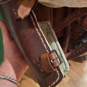 Viking Leather and Wood HANDLE Bag, Hedeby Haithabu Bag, Hand Carving ...