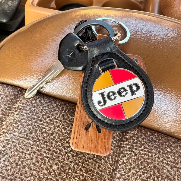 AMC Jeep Keychain - Leather Fob - Etsy