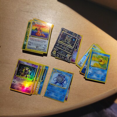 Set of Mini Holographic Card Stickers Pokémon First & Second Gen - Etsy