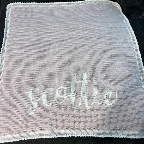 Custom Crochet Name Blanket Pattern, Pdf Crochet Blanket Tutorial, Baby ...