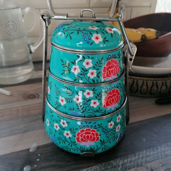 Traditional Indian Tiffin Box Eco Lunchbox Compartment Lunchbox Tiffin ...