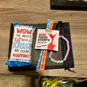 Cheer Team Good Luck Gift, Candy Favor Tags, Cheerleading, Competition ...
