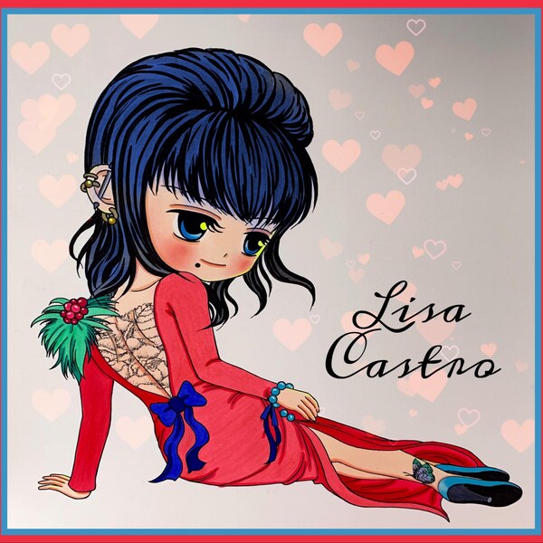 Elf Digi Stamp, Christmas Digital Stamp - Elfie Elizabeth(#149 ...