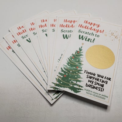 Editable Scratch off Cards, Printable Scratch to Win Small Business ...