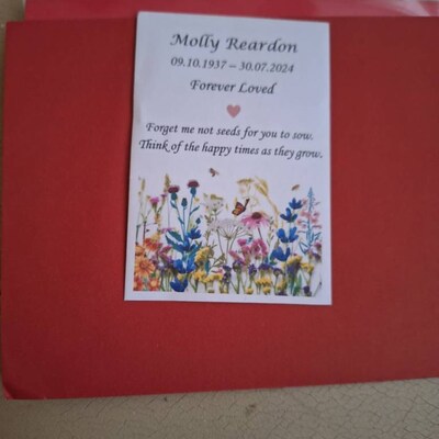 Personalized Teacher Forget Me Not Seed Gift, End of Year Teacher Gift ...