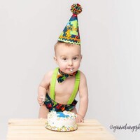 Dinosaur Cake Smash Outfit, Dinosaur First Birthday Outfit, Diaper ...