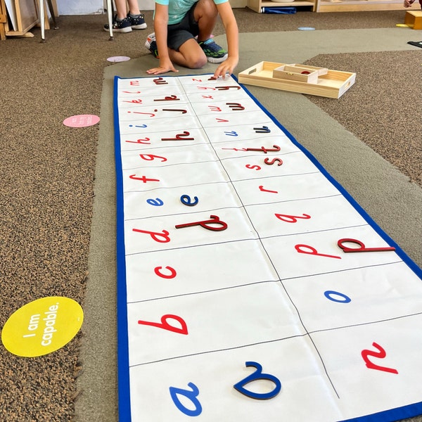 Montessori Lowercase Alphabet Roll, Cotton Canvas - Etsy