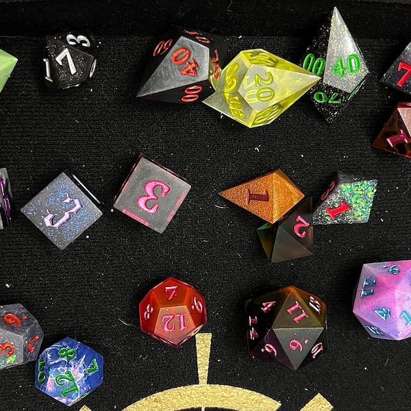 Halloween Frogs and Pumpkin Caldron Dice 7pc Dnd Dice Set - Etsy