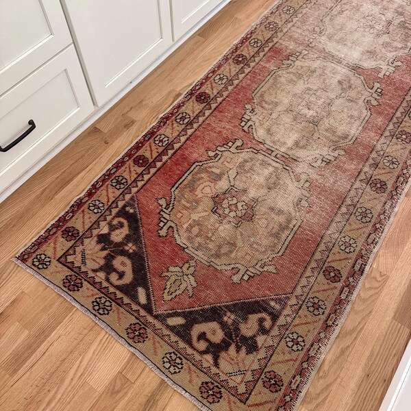 3x5 Persian Rug - Neutral Area Rug - Kitchen Accent Rug - Wool Organic ...