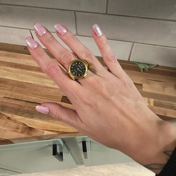 Y2K Vintage Watch Ring Functional Unique Clock Mini Watch Girlfriend ...