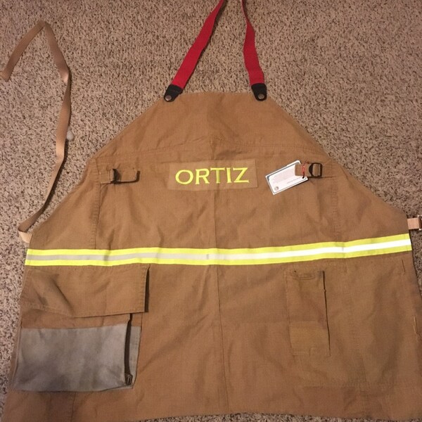 Firefighter Turnout Gear Barbeque Apron, BBQ Grilling Apron - Etsy
