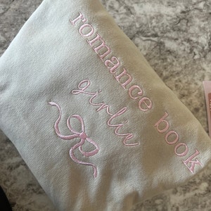 Embroidered Romance Book Sweatshirt, Bookish Sweatshirt, Romance Book ...