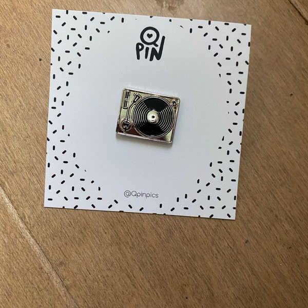 Record Player Enamel Pin - Record Player Brooch - Etsy