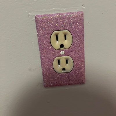 Light Purple Glitter Iced Lavender Light Switch & Outlet Covers Rustic ...