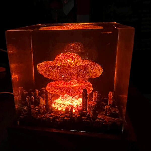 Explosion Resin Diorama- Nuke Bomb Fallout 4, Atomic Bomb Diorama ...