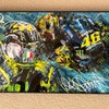 Valentino Rossi Motorcycle Wall Art Painting, VR46 Motorbike Poster ...