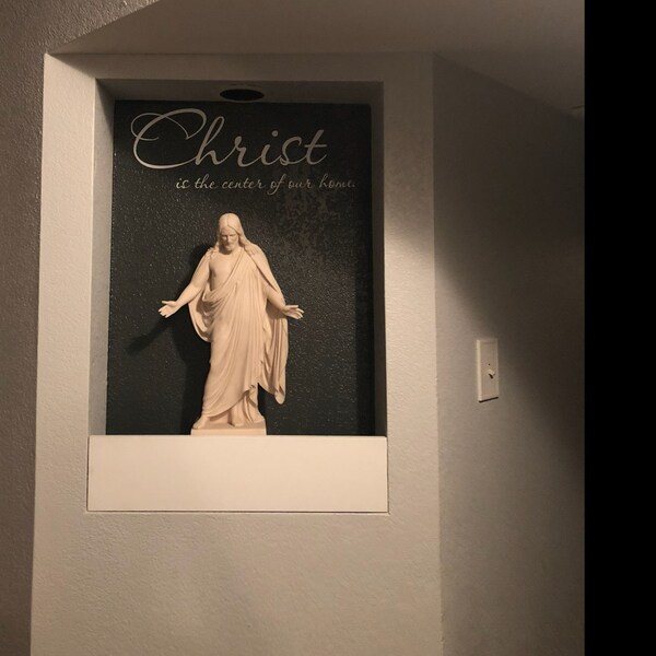 Christ Center Our Home Inspirational Home Religious God Bible Vinyl ...