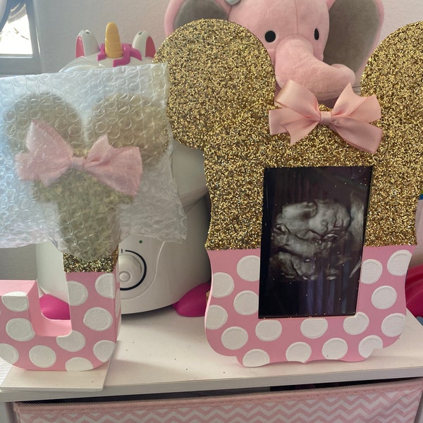 Minnie Mouse Inspired Photo Prop, 8" Paper Mache Letters, Minnie Mouse ...