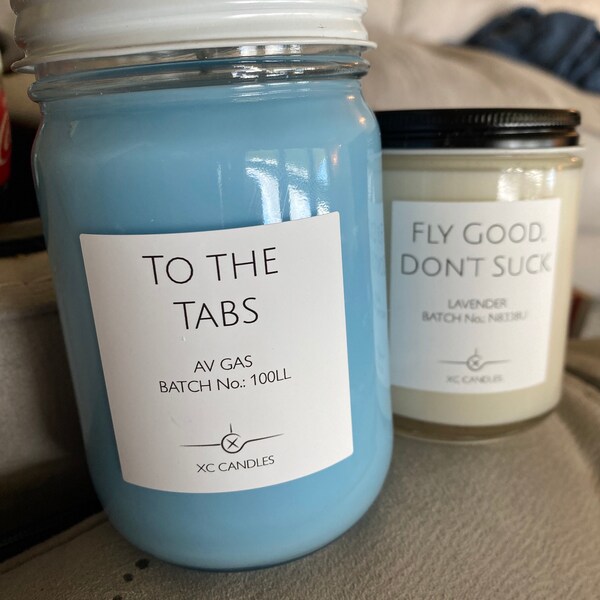 TO THE TABS — Av Gas: Airplane Candle, Scented Soy Candle, Pilot Decor ...