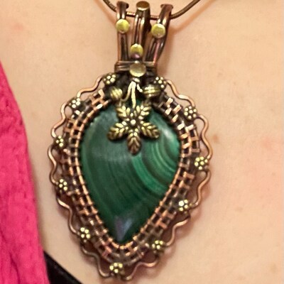 Kashmir Red Ruby Copper Pendant Copper Wire Wrapped Gemstone - Etsy