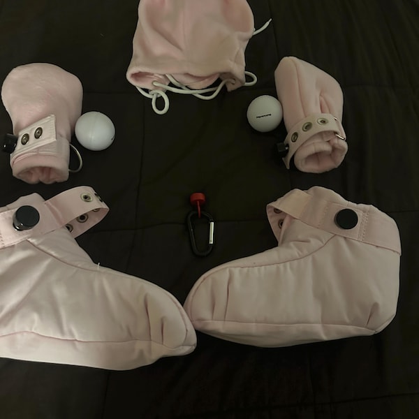 Crawling Habit Training Restraining Booties With Spikes and Segufix ...
