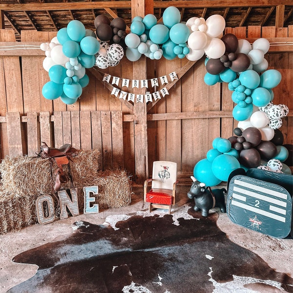 Farm Balloon Garland Kit/ Cow Print Balloon Arch/ Farm Theme Party ...