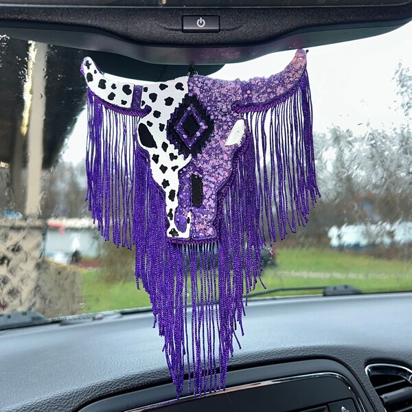 Pink & Purple Bull Skull Freshie - Etsy